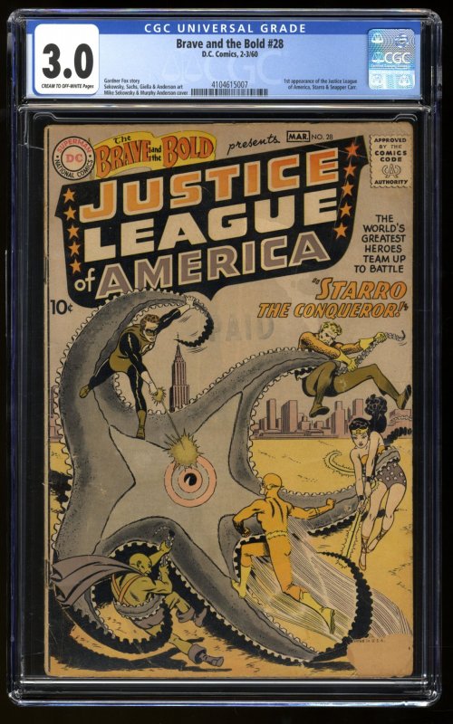 Brave And The Bold #28 CGC GD/VG 3.0 1st Justice League of America ...