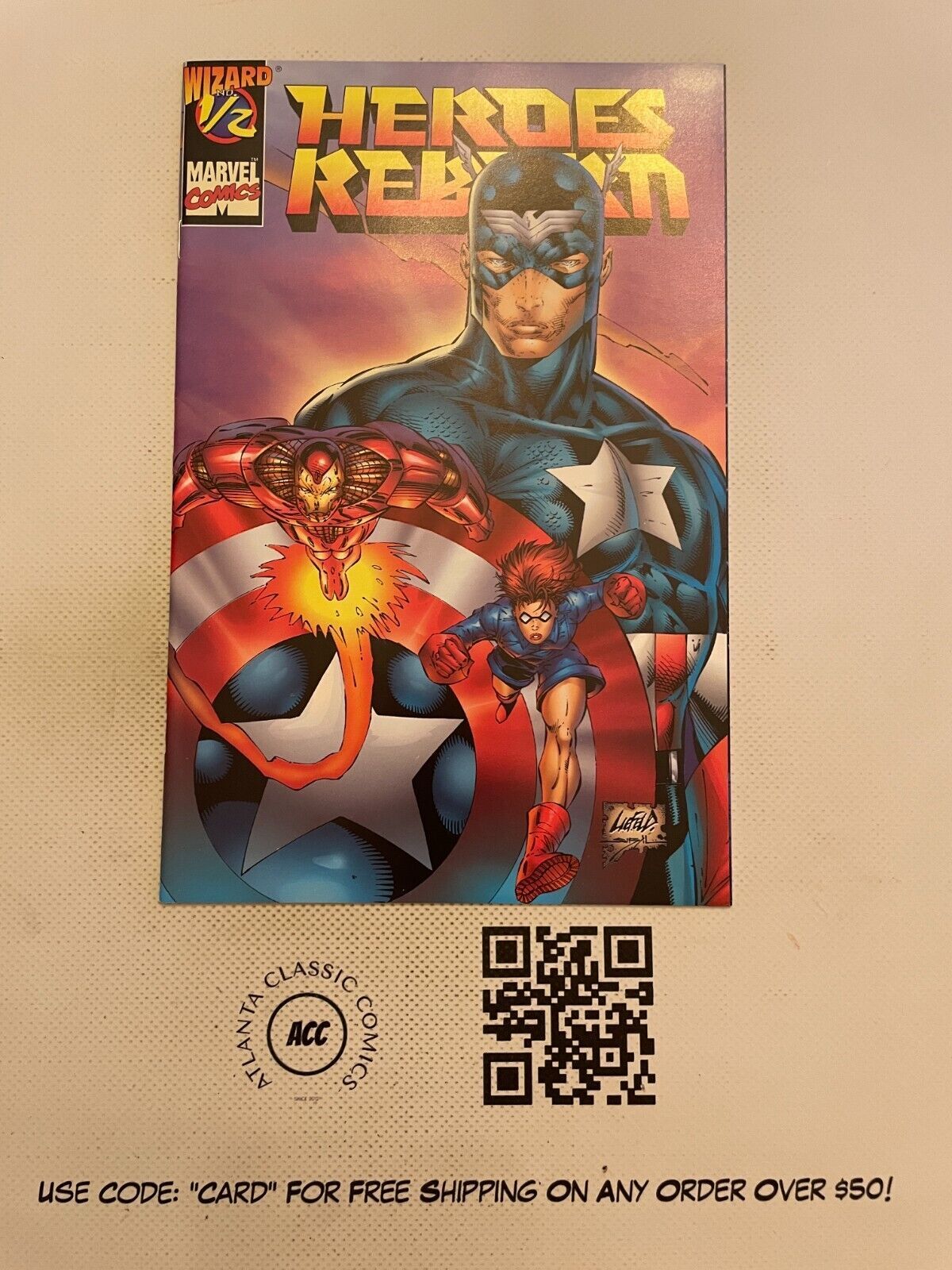 Heroes Reborn #1/2 NM Marvel Wizard Comic Book Liefeld Cover Art ...