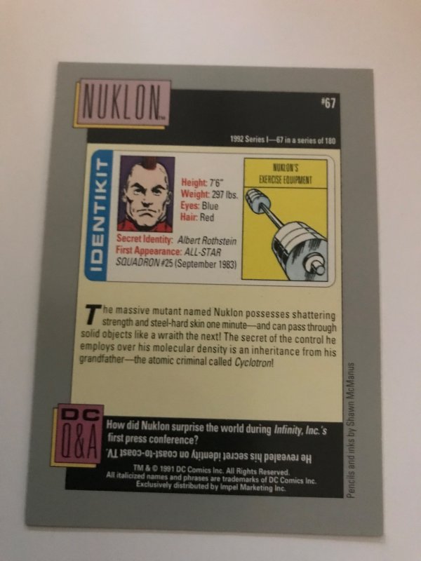 NUKLON #67 card : 1992 DC Universe Series 1, NM/M, Impel; All-Star ...