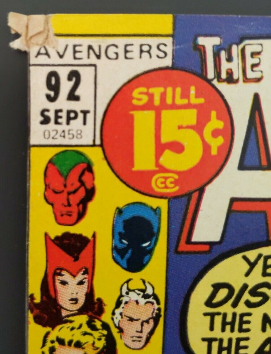 Avengers #92 - Thor Iron Man Captain America Vision Neal Adams Cover ...