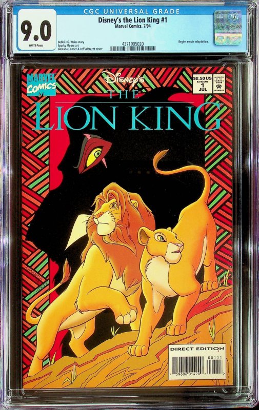 The Lion King #1 (1994) - CGC 9.0 - Cert#4371905020 | Comic Books - Modern Age, Marvel, Cartoon ...