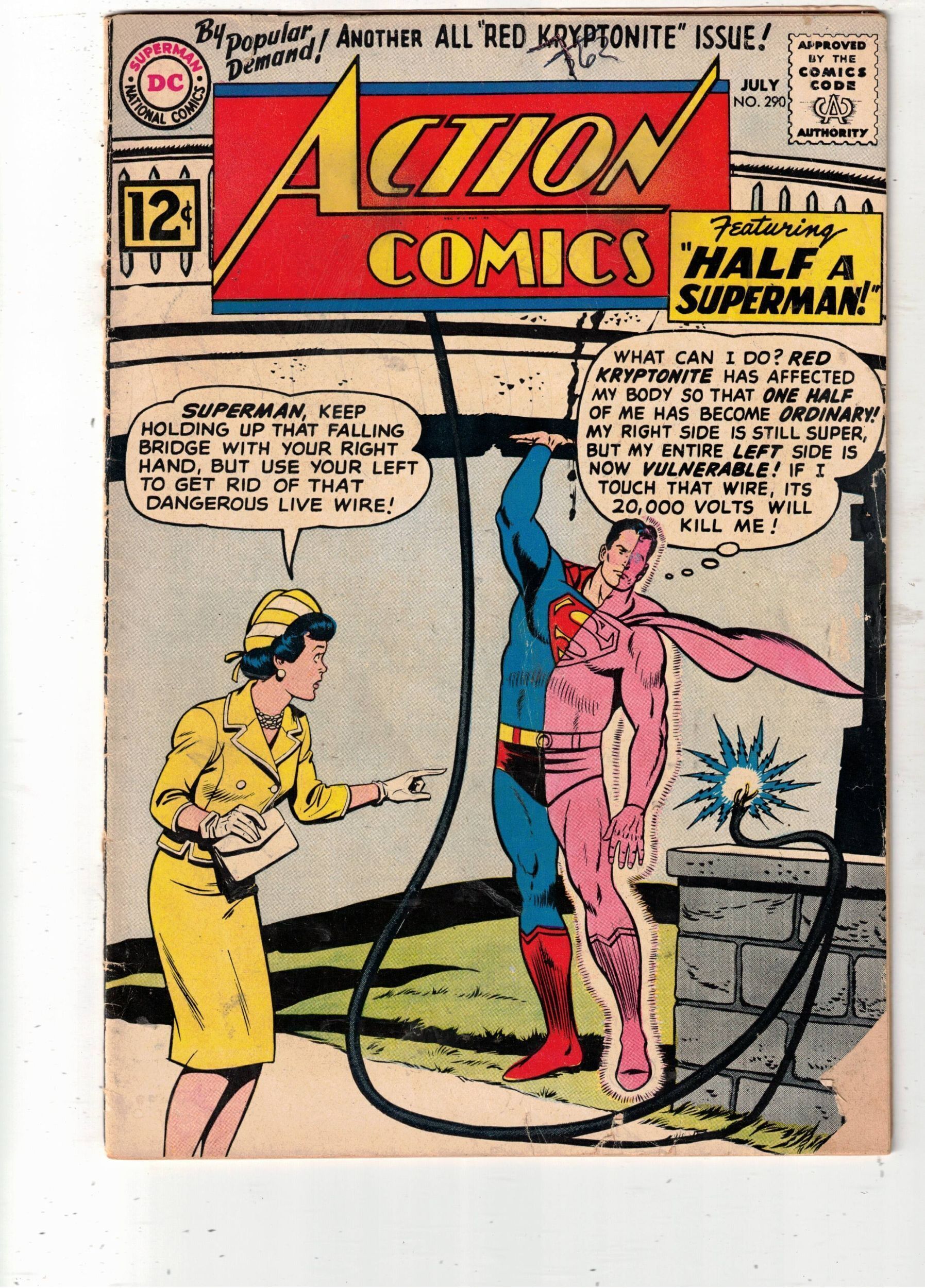 Action Comics #290 (1962) 1$+BUYS IT NOW! Red K Superman! Supergirl ...