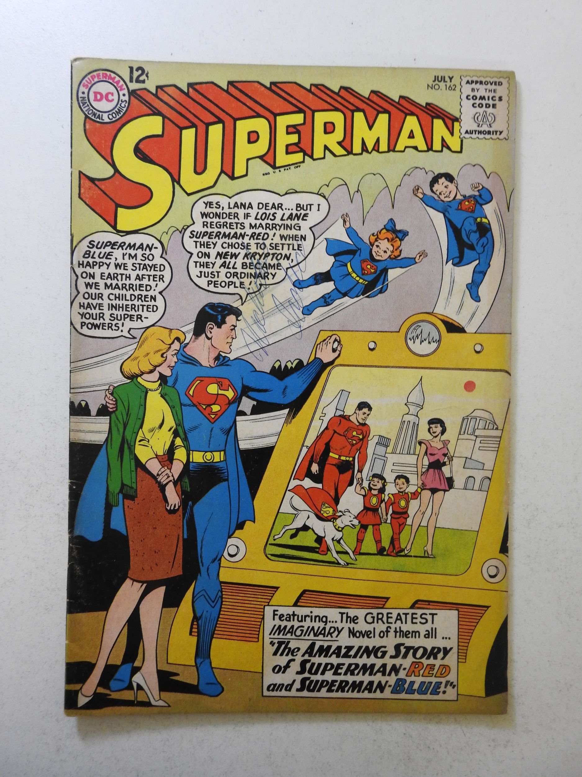 Superman #162 (1963) VG+ Condition ink fc | Comic Books - Silver Age ...
