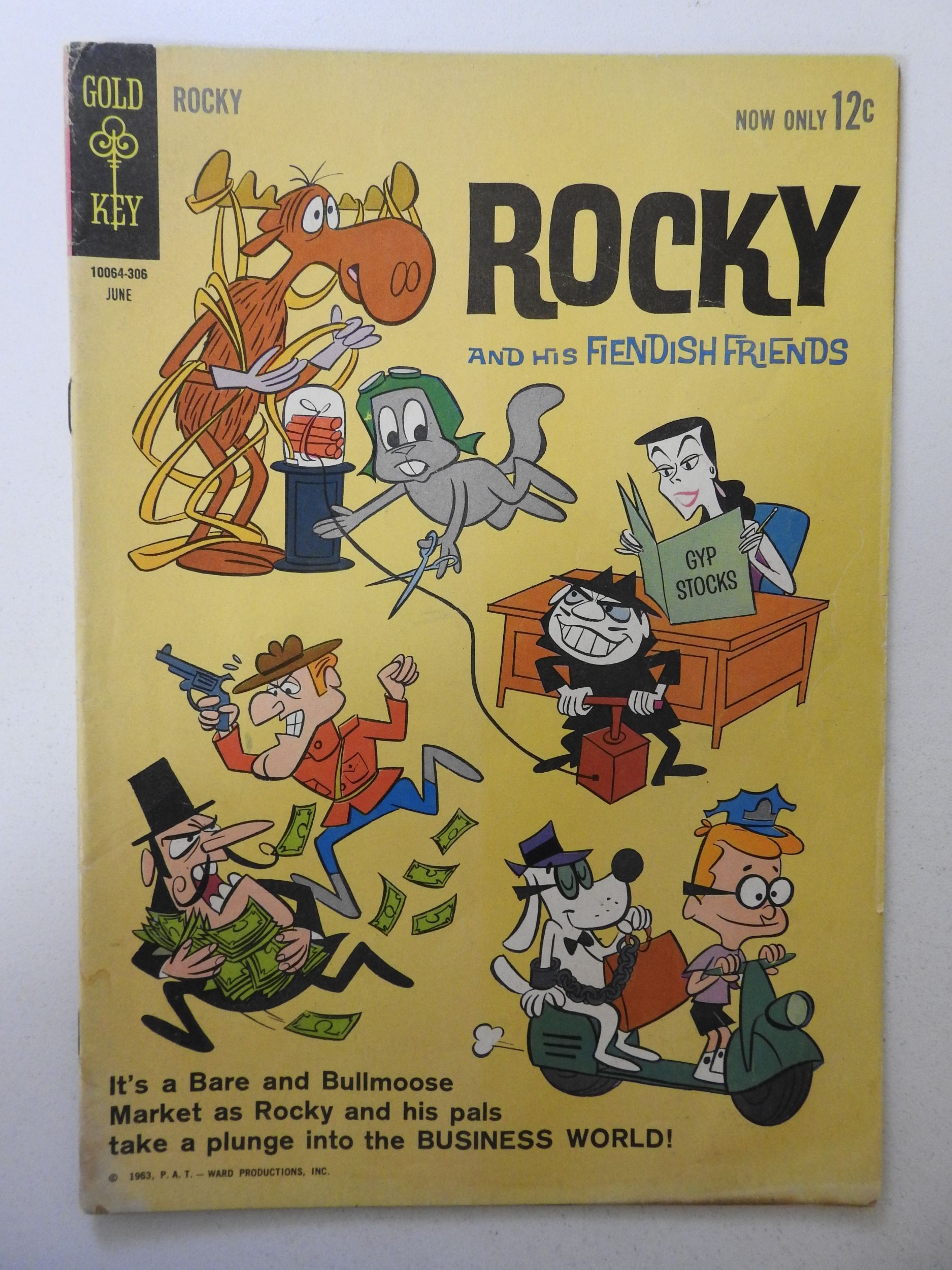 Rocky and His Fiendish Friends #4 (1962) VG- moisture stain, 1/2 in ...