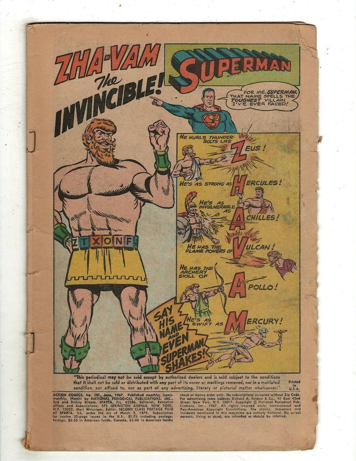 7 Action Comics Feat. Superman # 338 351 352 353 359 360 368 Batman ...