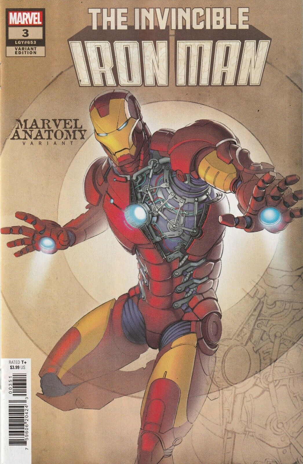 Invincible Iron Man # 3 Anatomy Variant Cover NM Marvel [D5] | Comic ...