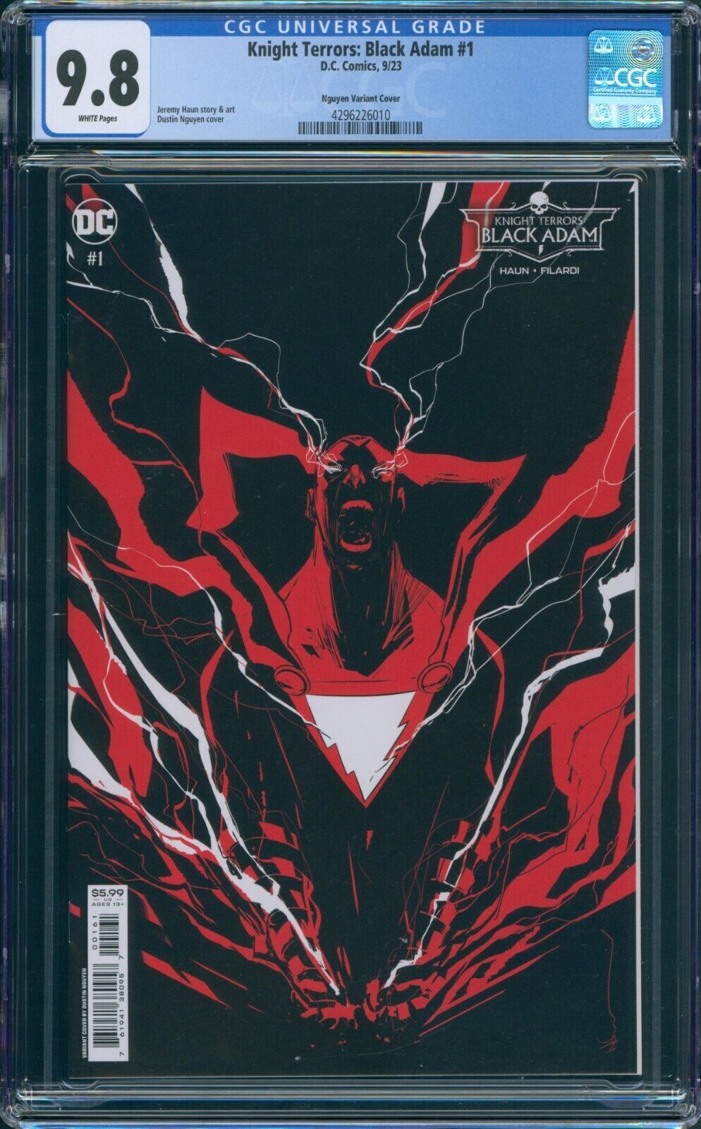 Knight Terrors Black Adam #1 CGC 9.8 Dustin Nguyen Midnight Variant DC ...
