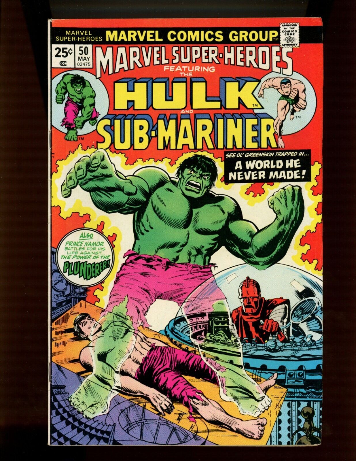 (1975) Marvel Super-Heroes #50 - FEATURING THE HULK AND SUB-MARINER! (6 ...