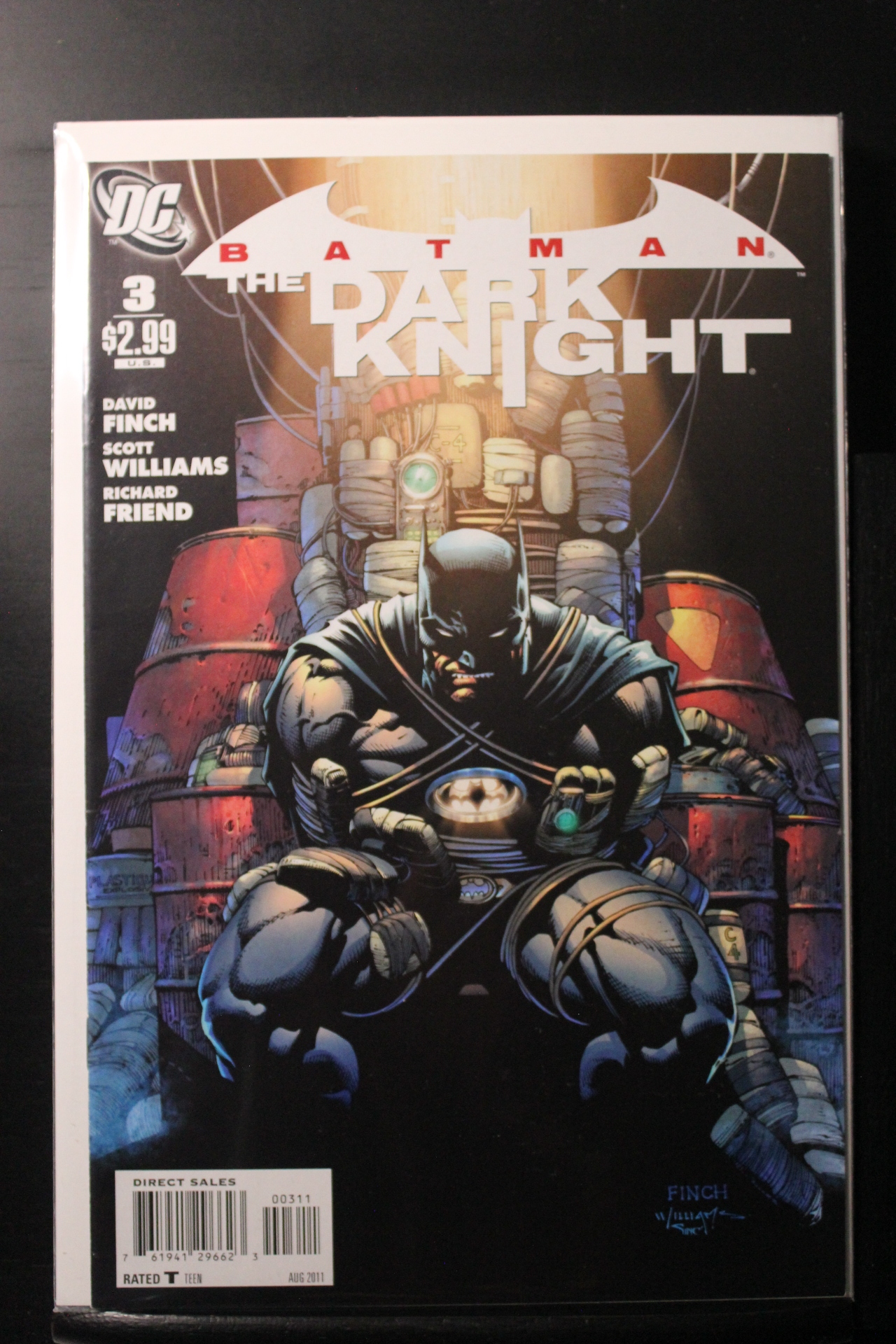 Batman: The Dark Knight #3 David Finch / Scott Williams Cover (2011 ...