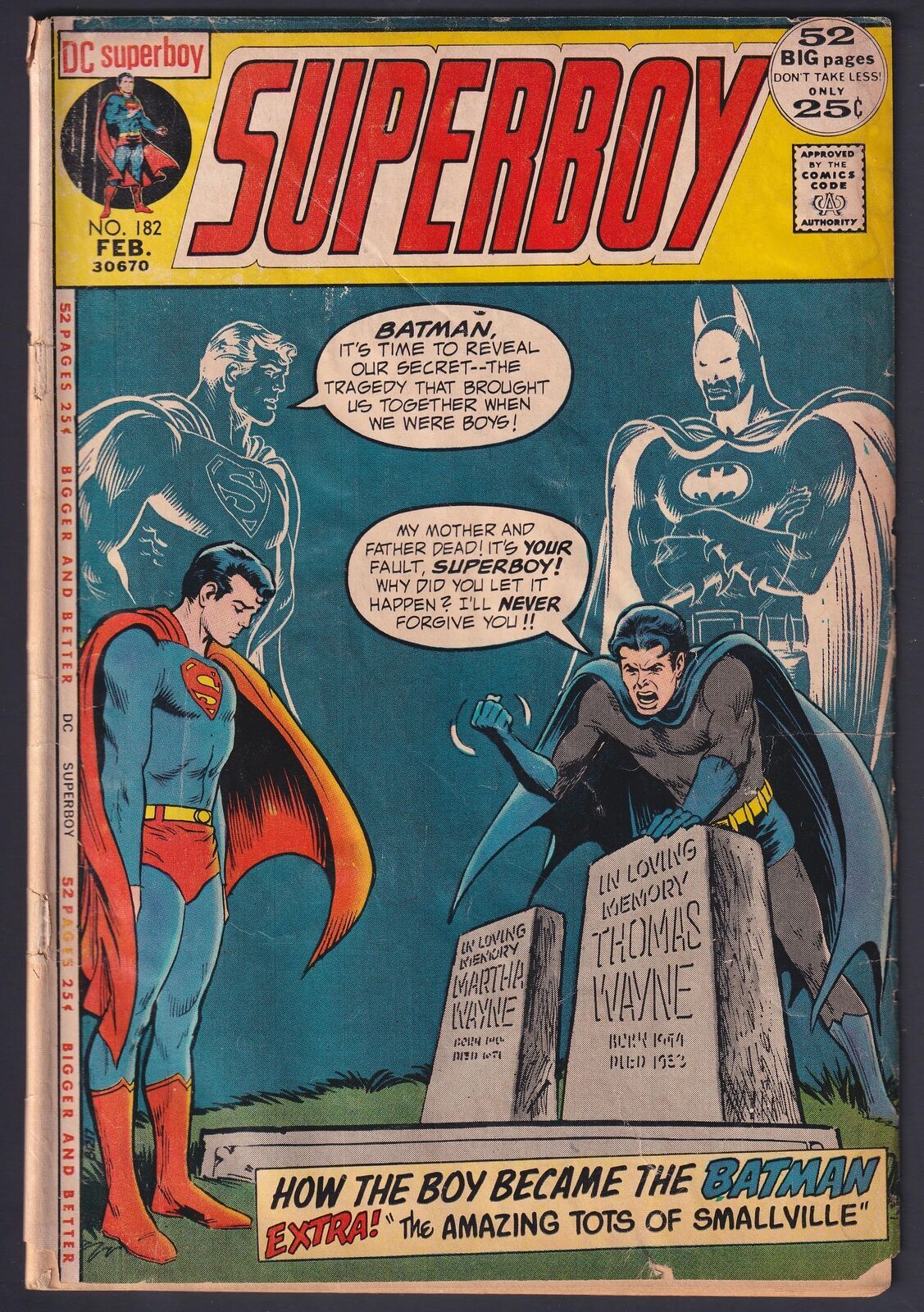 Superboy #182 1972 DC 2.5 Good+ comic | Comic Books - Bronze Age, DC ...