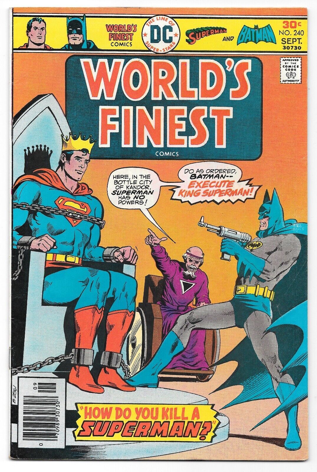 World's Finest #240 (09/1976) DC Comics Execute King Superman | Comic ...