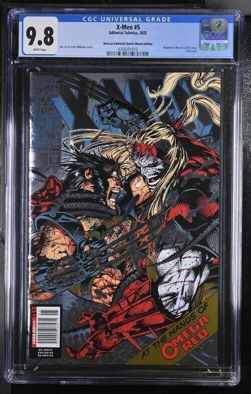 (2022) X-Men #5 Mexican JIM LEE Foil Variant Cover CGC 9.8 WP! Omega ...