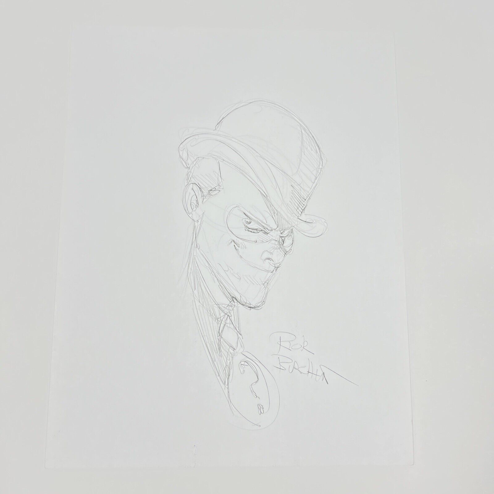 Rick Burchett Original Art Sketch Of Riddler On Cardstock Pencils 8 ...