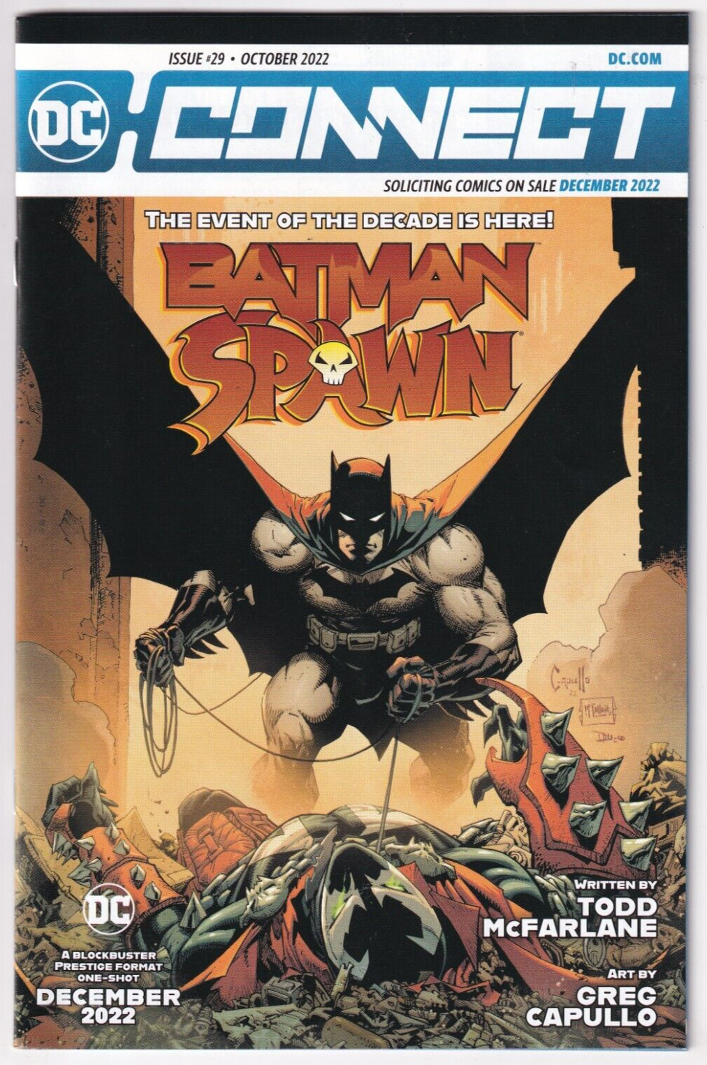 DC Connect #29 October 2022 Batman Spawn Todd McFarlane Greg Capullo ...