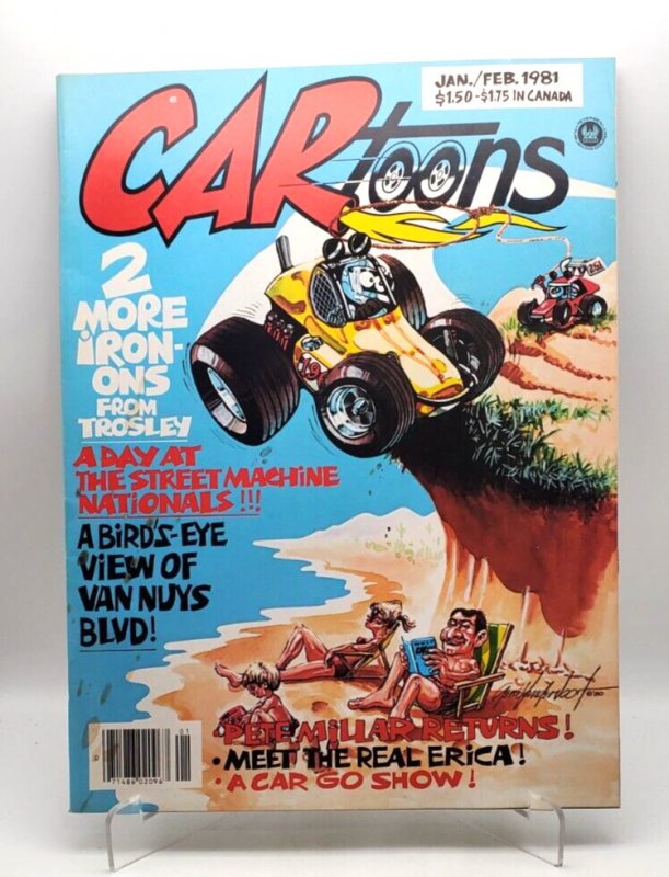 CARtoons Magazine JAN/FEB 1981 W/IRON ON'S Car toons for the car ...
