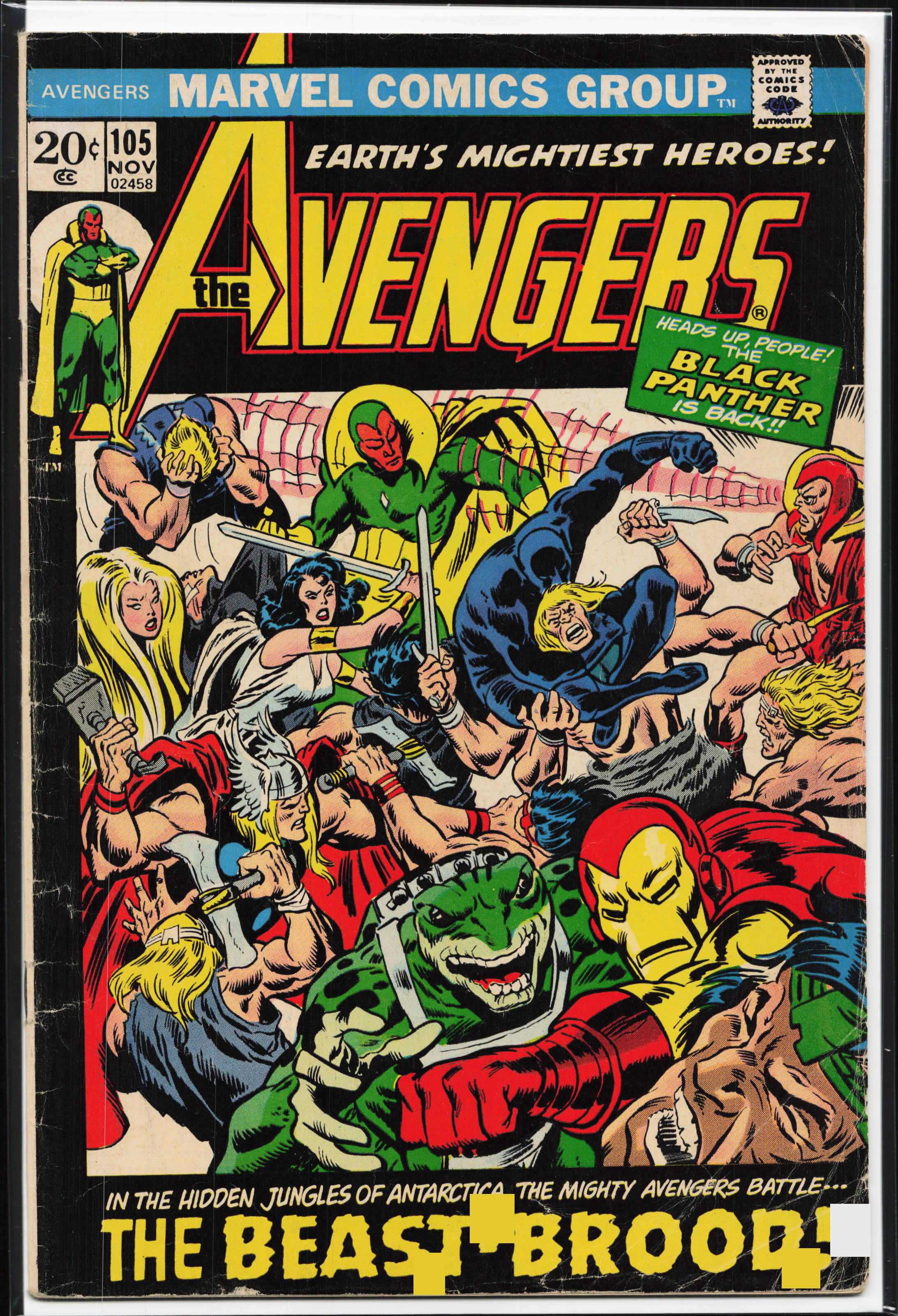 The Avengers #105 (1972) The Avengers | Comic Books - Bronze Age, Marvel, Avengers, Superhero ...