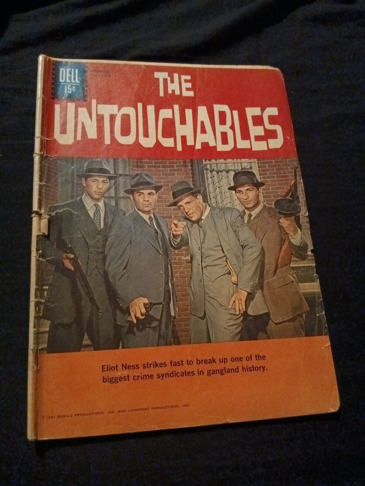 Four Color#1237 the Untouchables 1961 Dell Silver AGE Comic Photo Cover ...