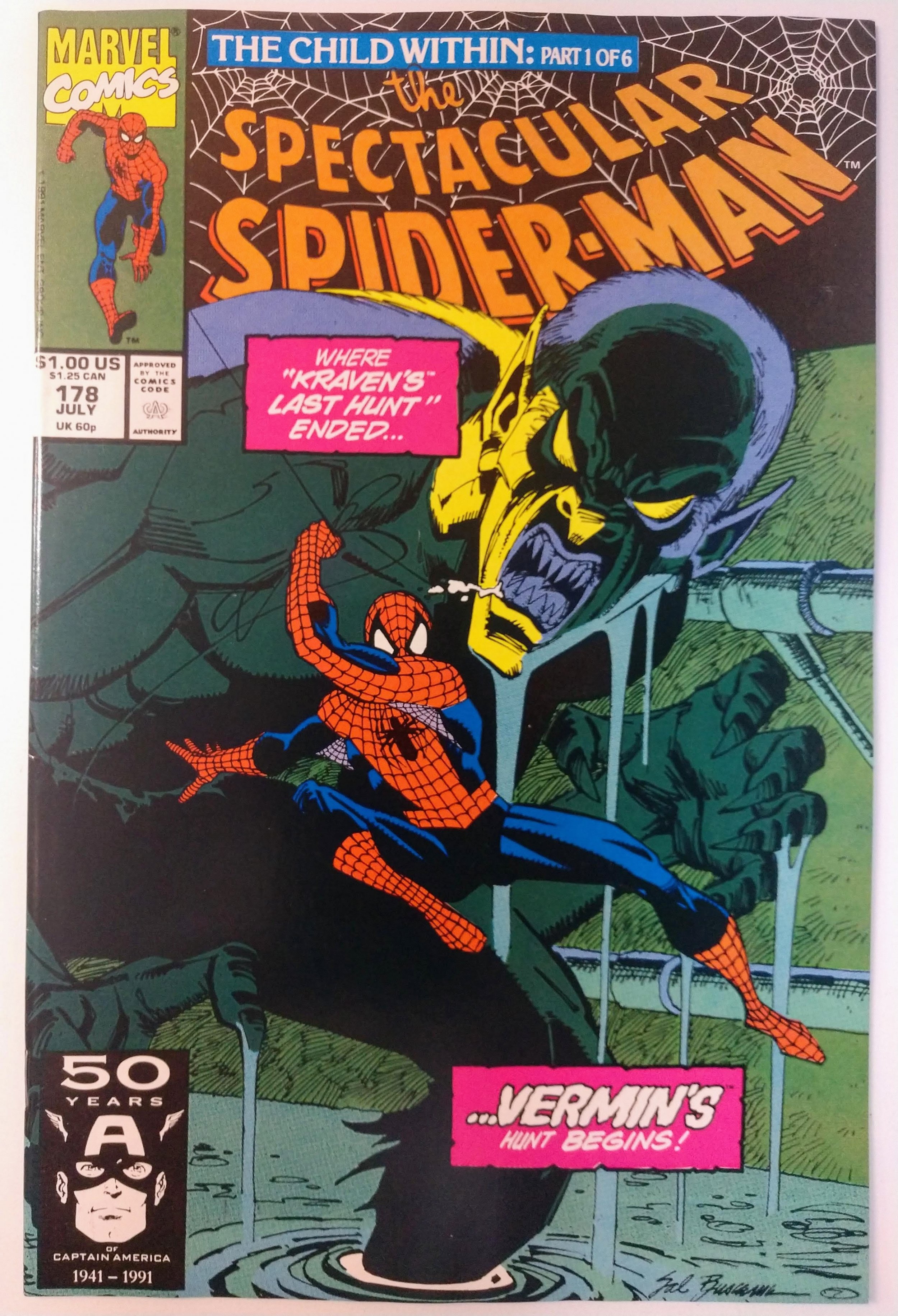 The Spectacular Spider-Man #178 (9.4, 1991) 1st App of Dr. Ashley Kafka ...