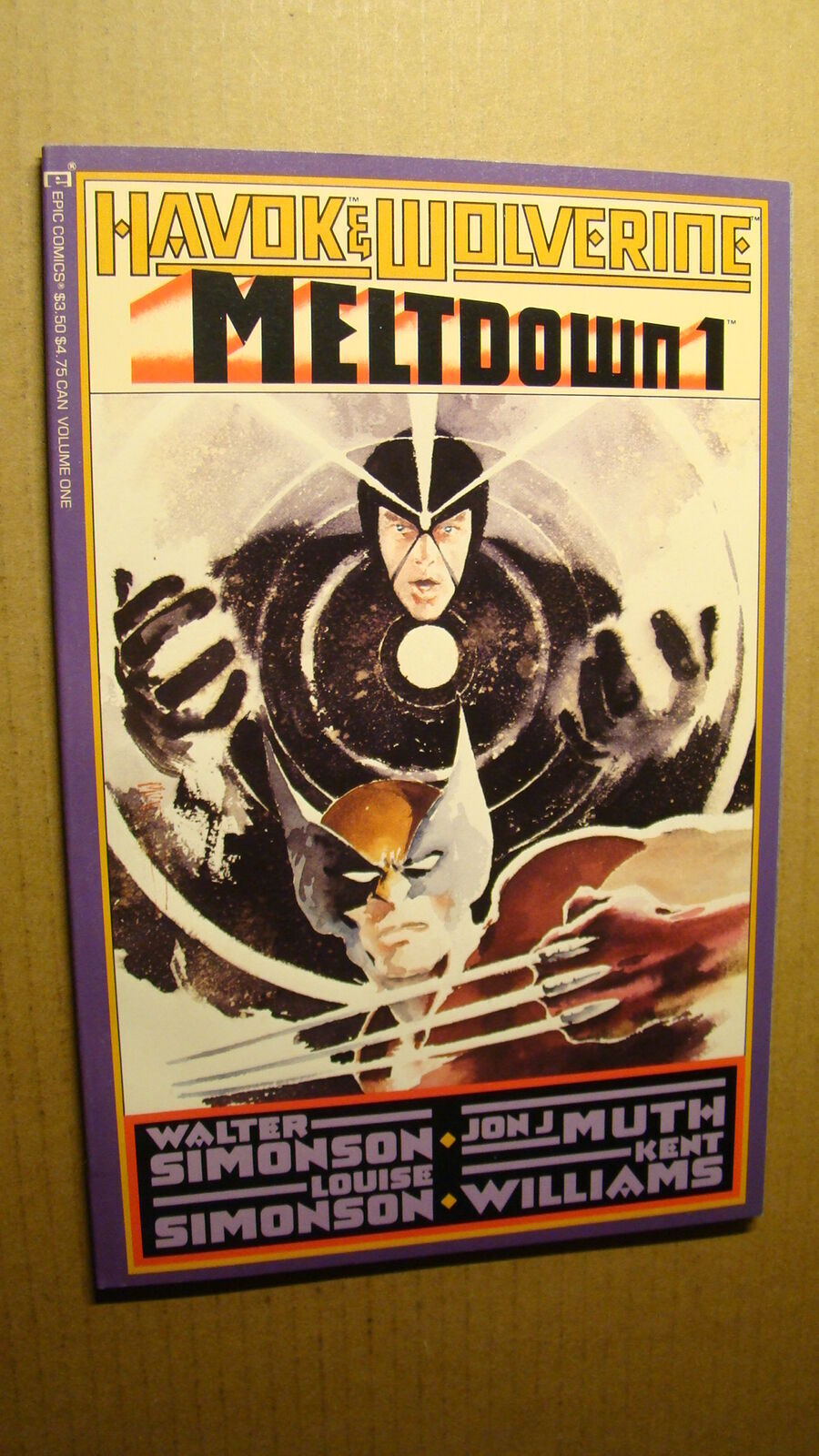 Havok & Wolverine Meltdown 1 *NM 9.4* Graphic Novel Marvel Simonson ART ...