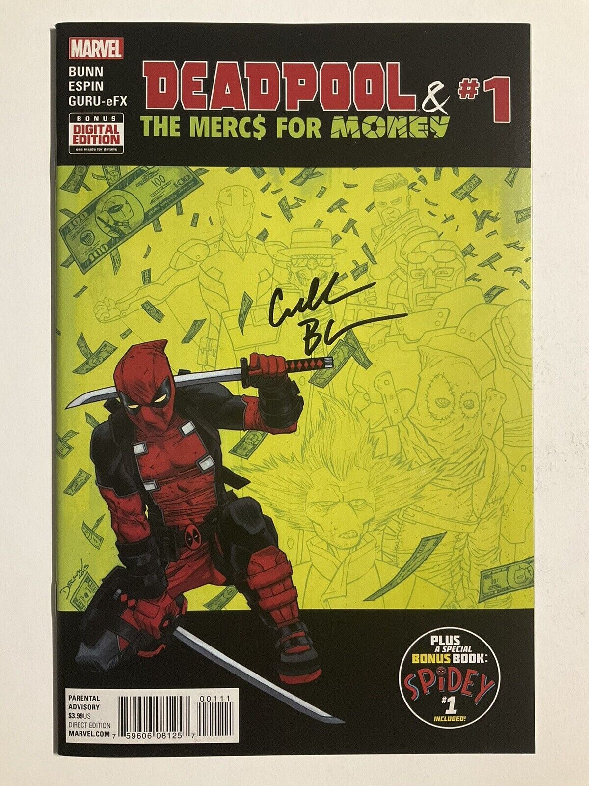 Deadpool & the Mercs for Money 1 Signed Cullen Bunn NM Near Mint Marvel ...