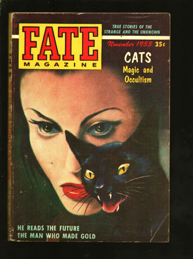 Fate 11/1953-Black Cat cover-Cats, Magic & Occultism-Strange pulp ...