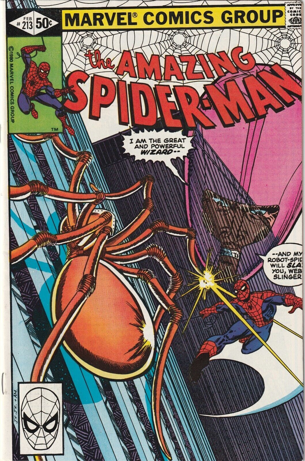 The Amazing Spider-Man # 213 VF+ Marvel 1981 Wizard Appearance [T7 ...