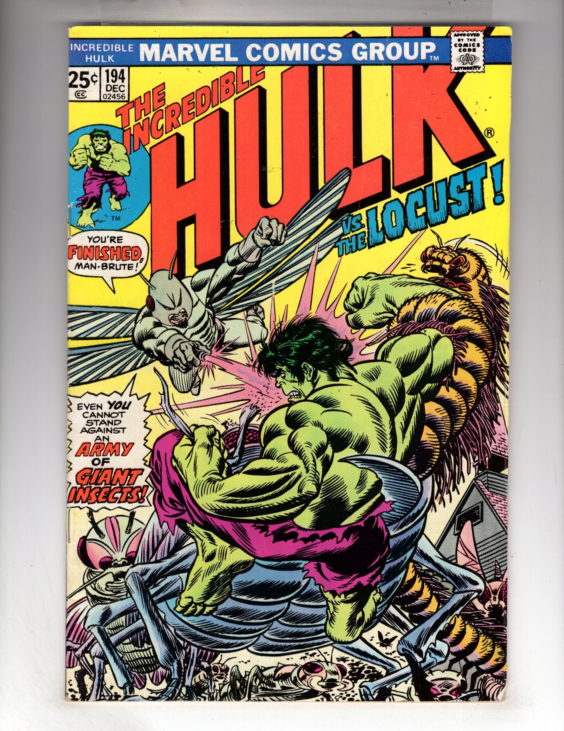 The Incredible Hulk #194 (1975) The Locust! Classic Bronze MARVEL ...