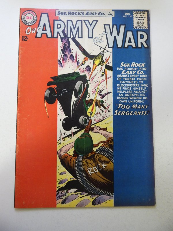 Our Army at War #137 (1963) VG Condition | Comic Books - Silver Age, DC ...