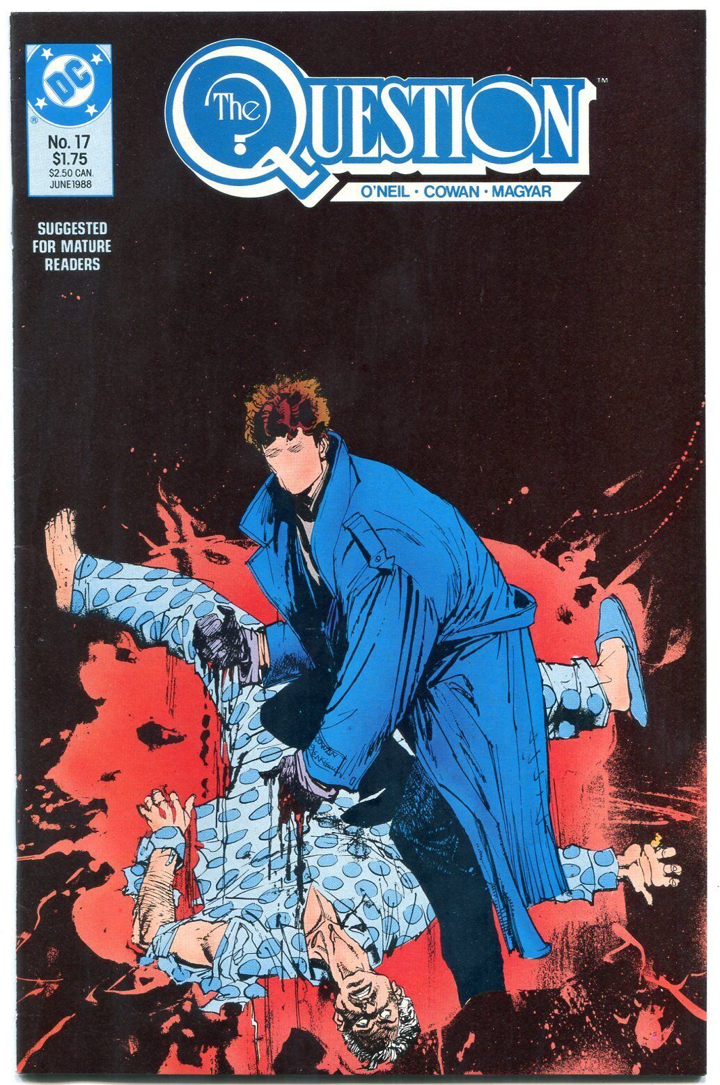 The Question #17 1988-1st appearance of Rorschach in the DC Universe ...