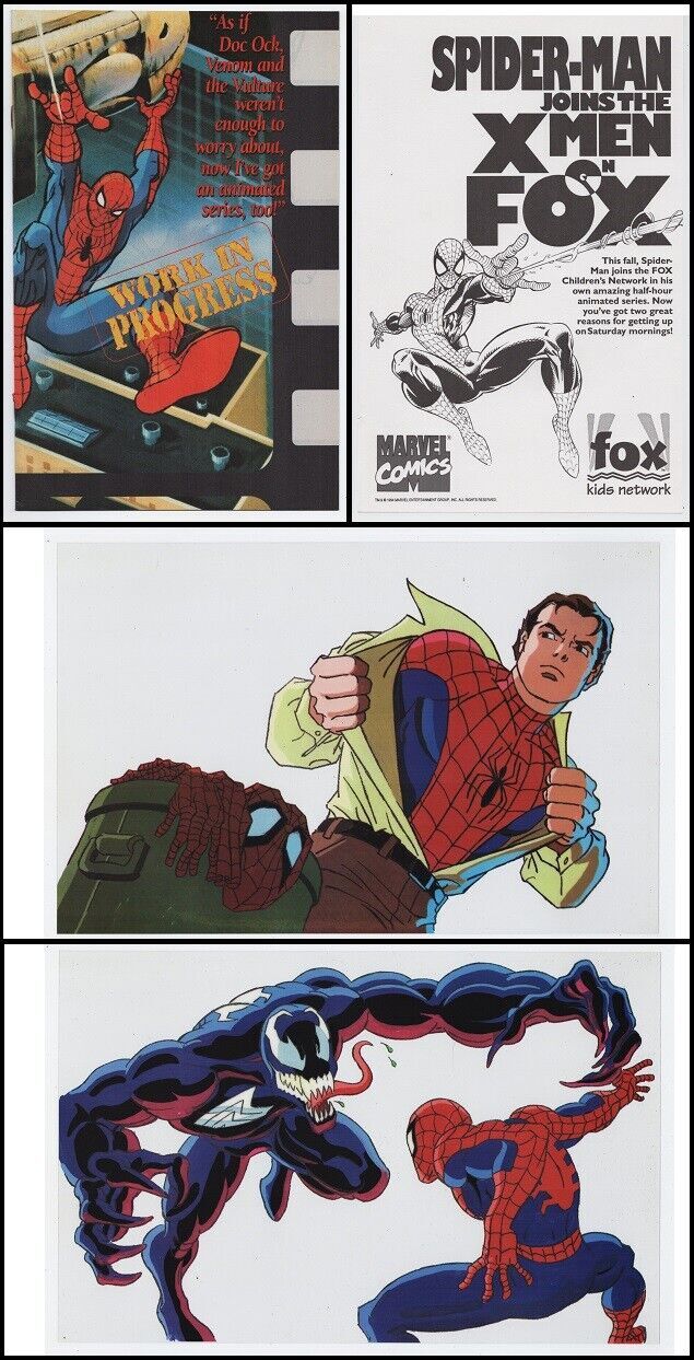 Marvel Age #137 Spider-Man X-Men Fox Promo + 2 Acetate Cel Art Venom ...