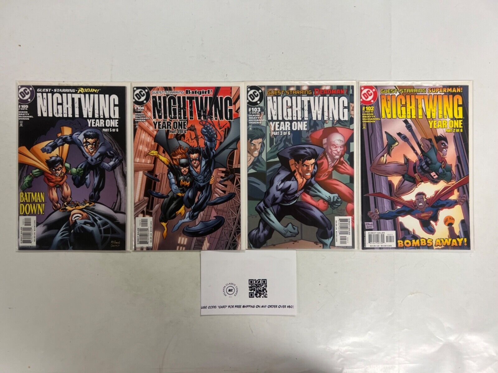 4 Nightwing DC Comic Books # 102 103 104 105 Batman Superman Wonder ...