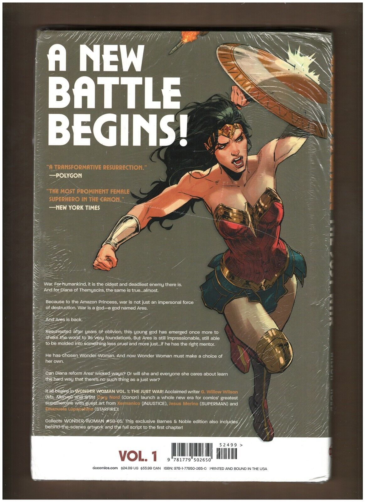 Wonder Woman: The Just War Vol. 1 HARDCOVER Sealed Barnes & Noble ...