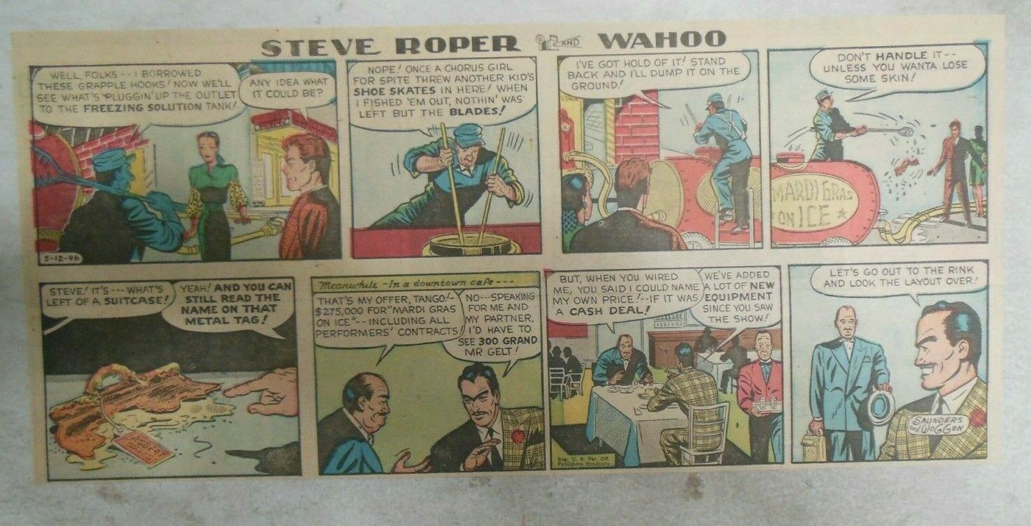 Big Chief Wahoo & Steve Roper by Saunders from 5/12/1946 Size: 7.5 x 15 ...