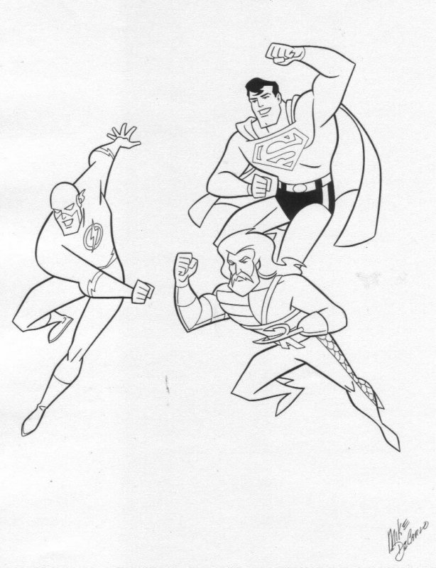 Superman, The Flash and Aquaman Mac & Cheese Packaging Art, Signed Mike Decarlo | Comic ...