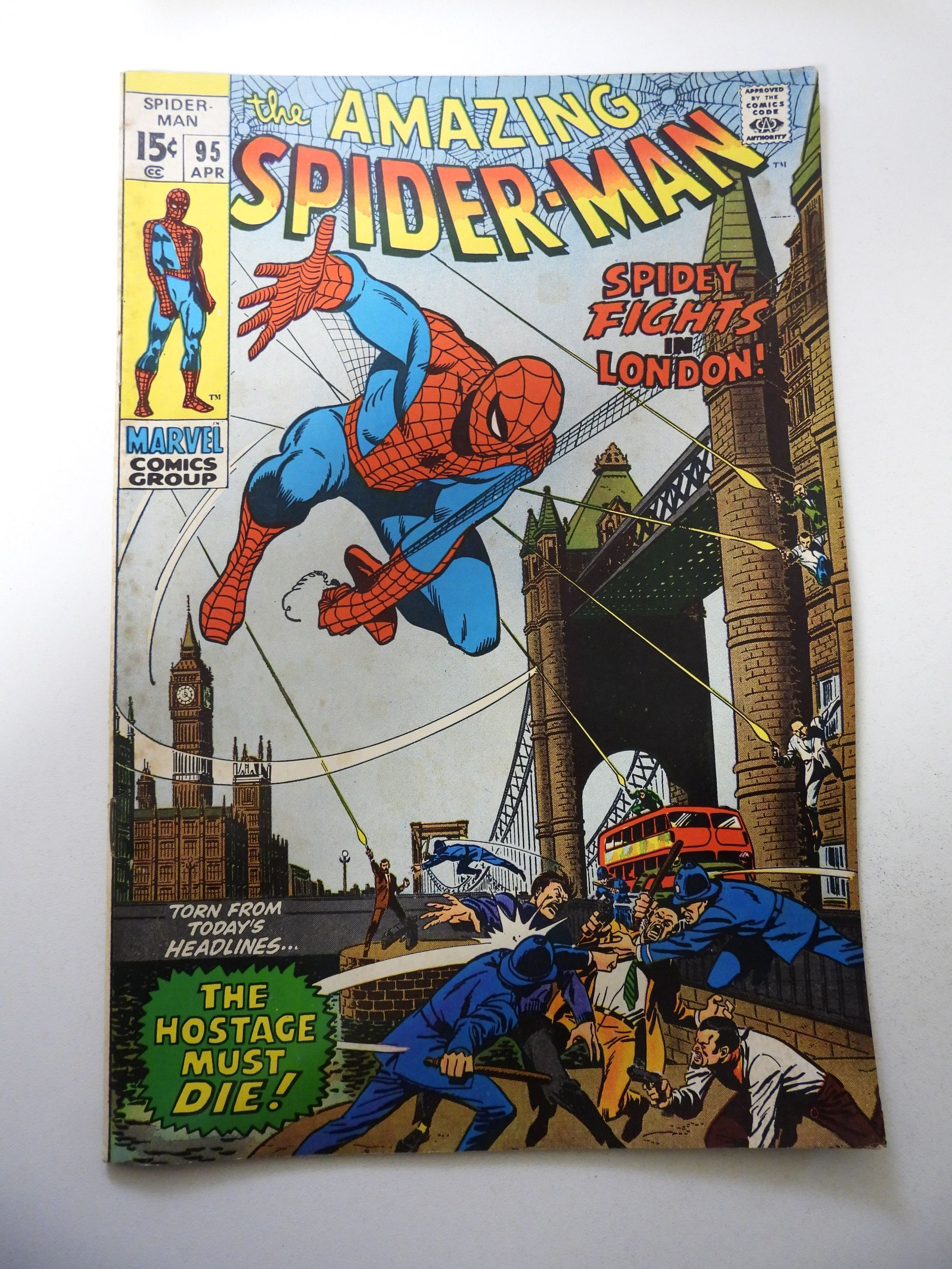 The Amazing Spider-Man #95 (1971) VG+ Condition moisture stains fc ...