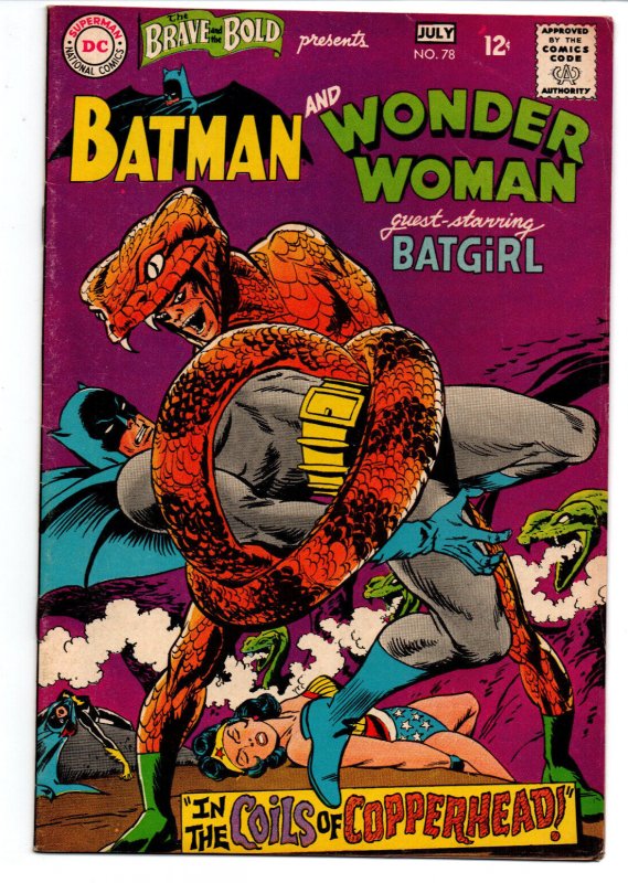 Brave and the Bold #78 - Batman - Wonder Woman -Batgirl- 1st Copperhead ...