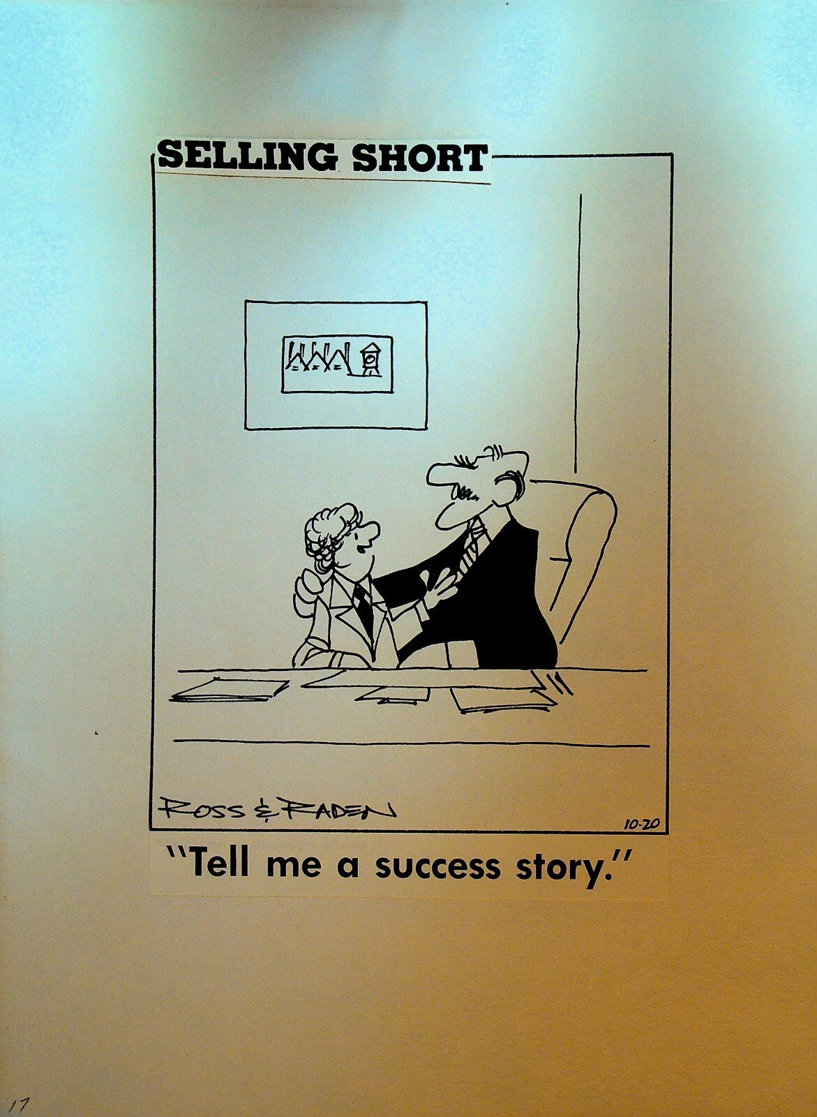 Selling Short Original Comic Strip Art 1980s Tell Me a Success Story ...