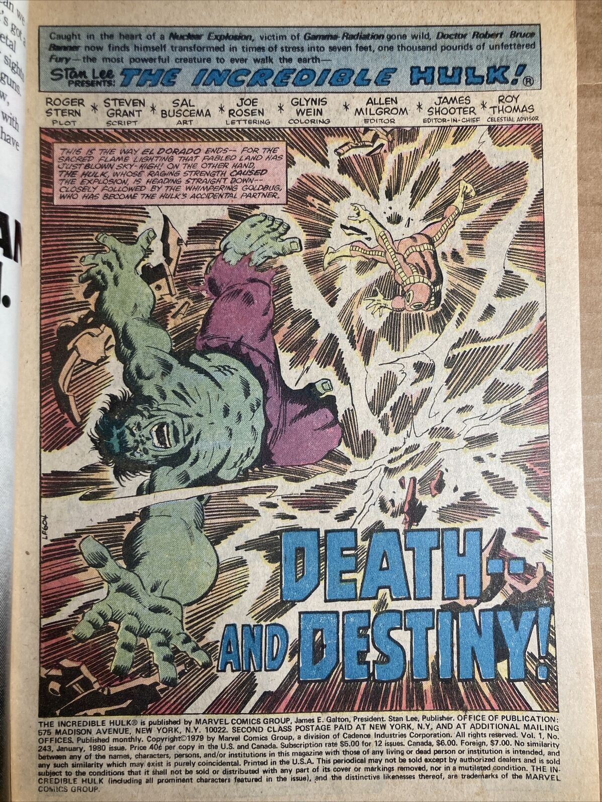 Incredible Hulk 243 Marvel 1980 GD/VG | Comic Books - Bronze Age ...