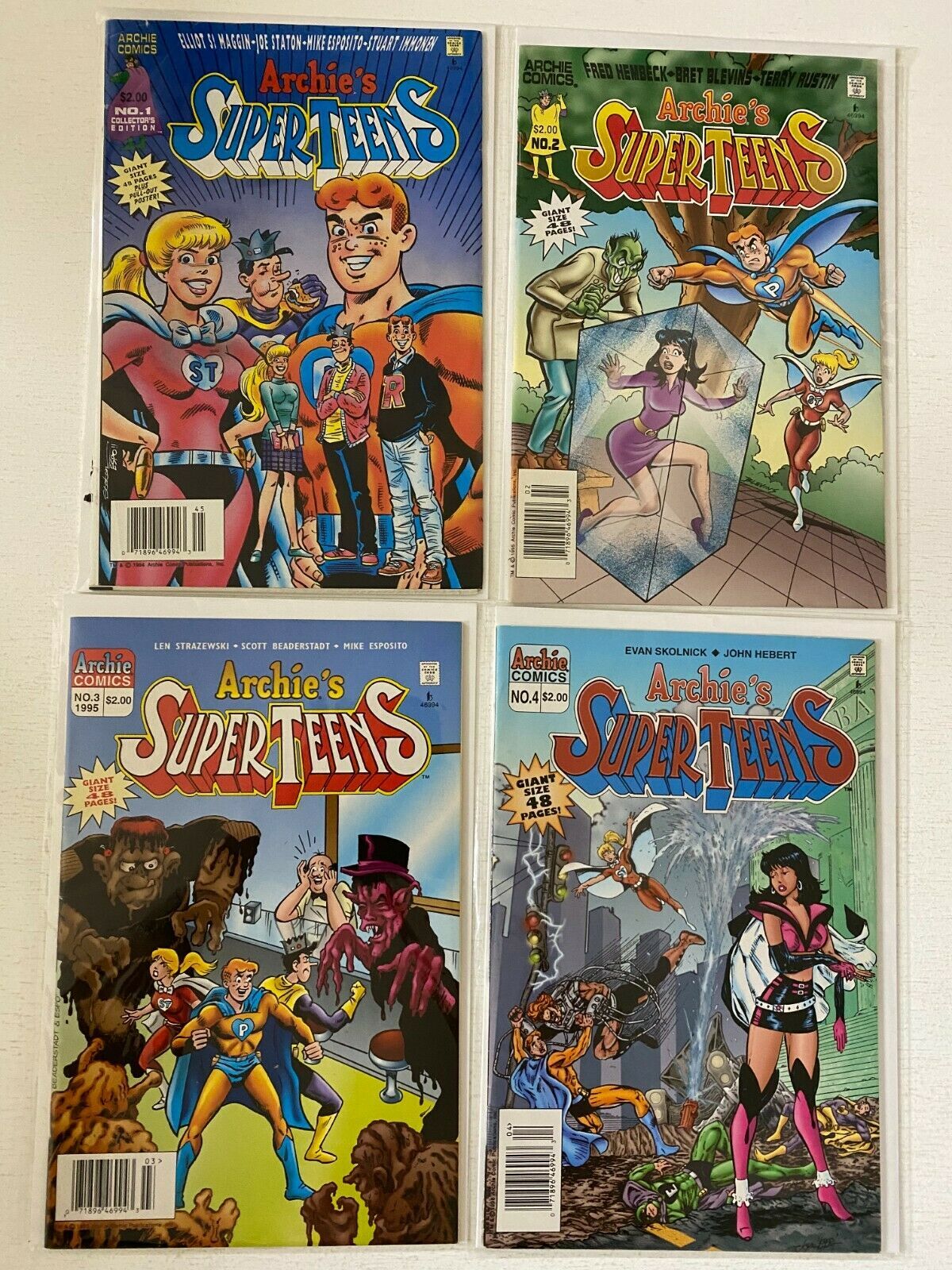 Archie's Super Teens Archie Comics Set #1-4 AVG 6.0 FN (1994) | Comic ...