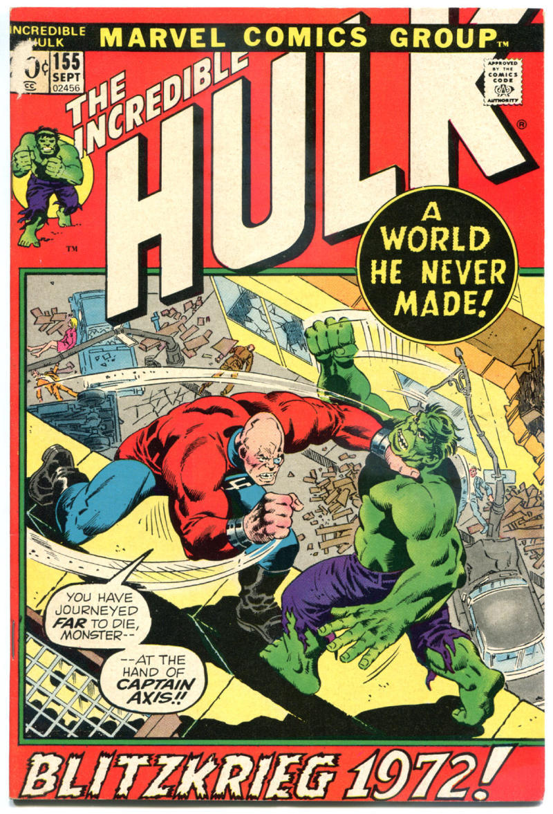 HULK #155, VF, Bruce Banner, Shaper of Worlds, 1968, Incredible, more ...