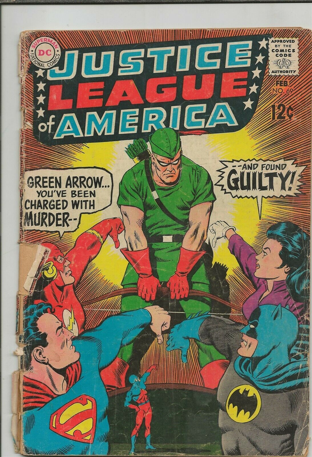 Justice League of America #69 ORIGINAL Vintage 1969 DC Comics Wonder ...