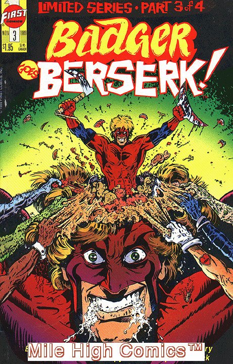 Badger Goes Berserk! (First Comics) (Mike Baron) (1989 Series) #3 Very ...