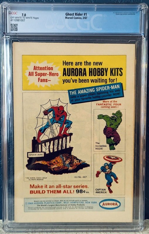 The Ghost Rider #1 (Feb 1967) (Western) Original Ghost Rider! CGC ...