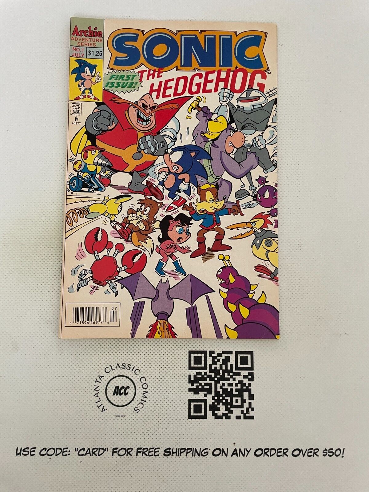 Sonic The Hedgehog # 1 VF Archie Series Comic Book Doctor Robotnik 7 ...