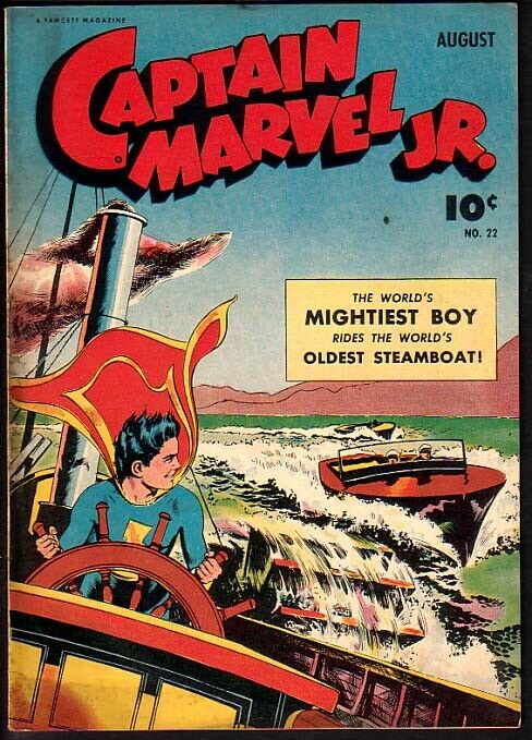 Captain Marvel JR. #22-Steamboat Cover-Golden AGE FN | Comic Books ...