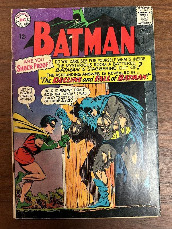 BATMAN #175 VG- "The Decline and Fall of Batman," (DC Comics 1965 ...
