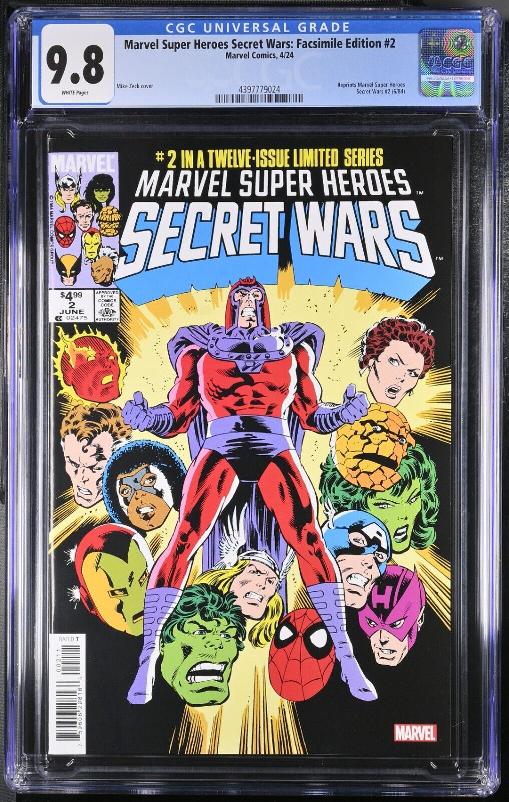 Secret Wars #2 CGC 9.8 Facsimile Edition of 1984 Original Magneto Cv ...