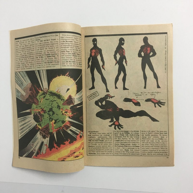 Marvel Age #12 - 1st Spider-Man Symbiote Costume art - Predates ASM ...