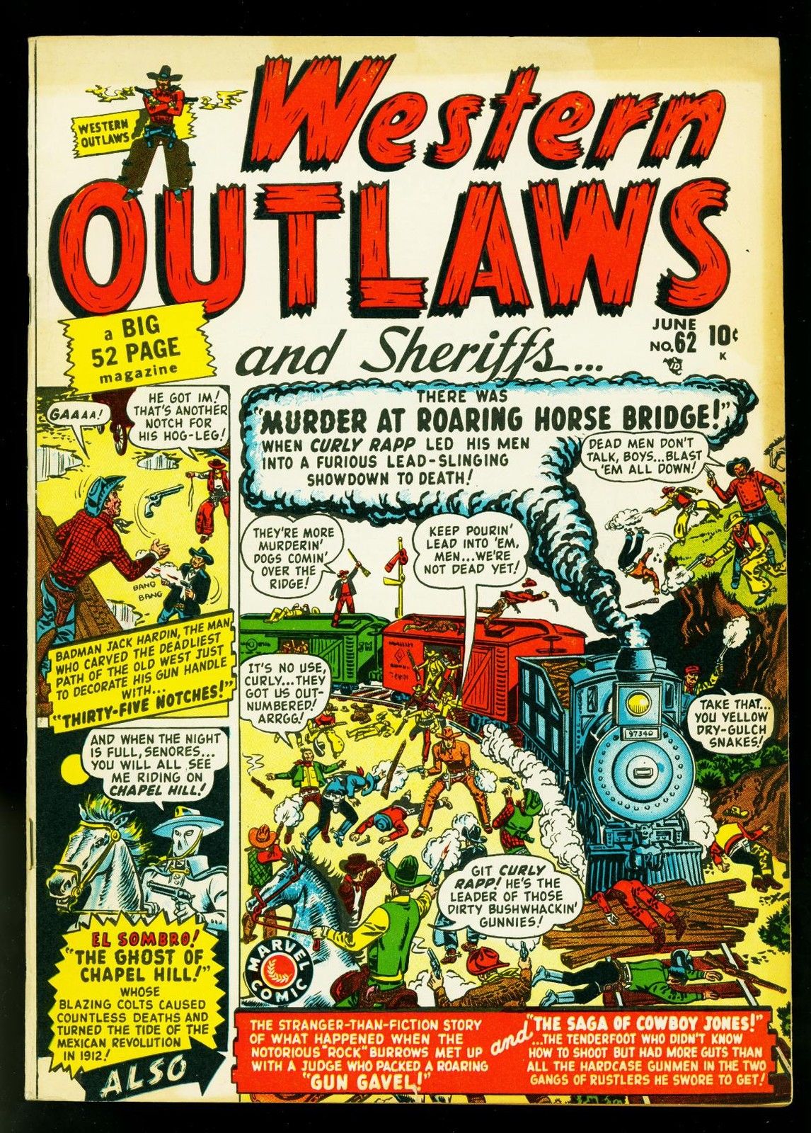 Western Outlaws and Sheriffs #62 1950- Ghost Rider prototype- VF ...