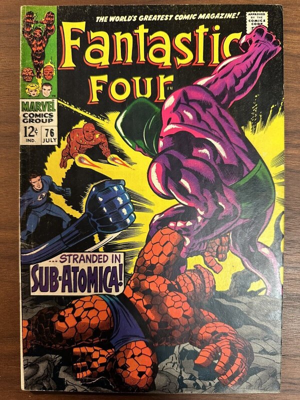 Fantastic Four #76 FN Stranded in Sub-Atomica! Jack Kirby Cover (Marvel ...